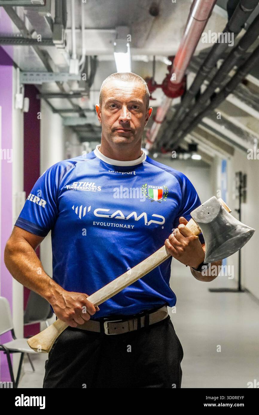 Milan, Italy. 24th Oct, 2025. MILAN - The 2025 Stihl Timbersports World ...