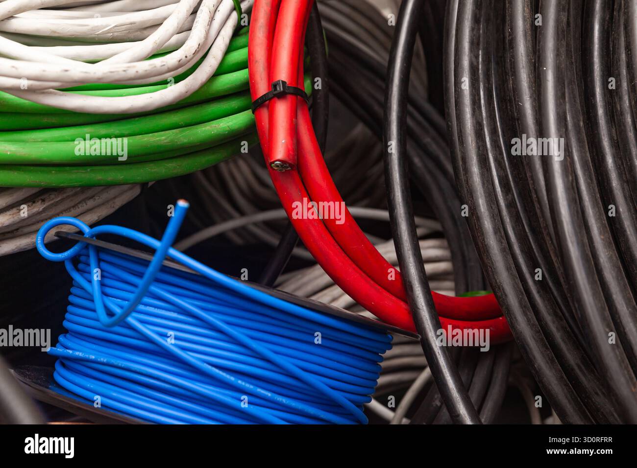 Bundles of new electrical cables Stock Photo - Alamy