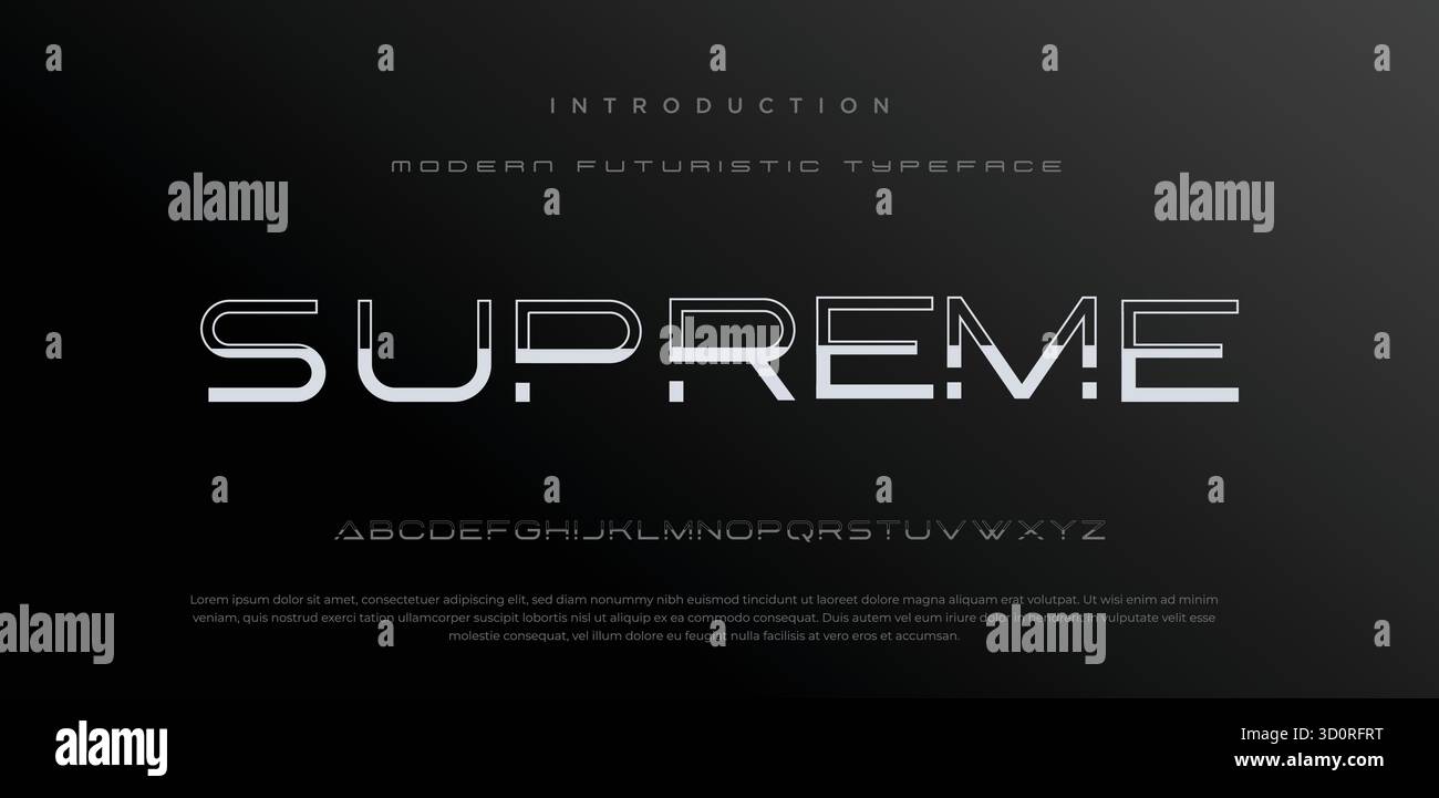 Supreme Logo Font and Number Modern Corporate Identity Alphabet for ...