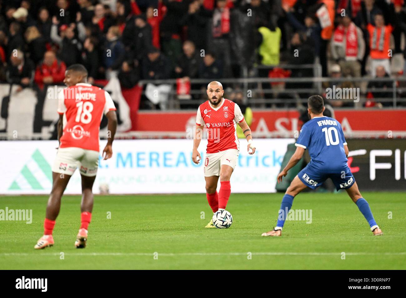 10 Teddy TEUMA (sdr) during the Ligue 2 BKT match between Reims and ...