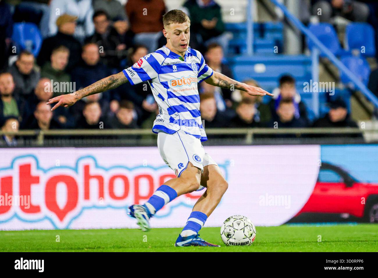 Stijn Bultman of De Graafschap passes the ball during the Dutch Keuken ...