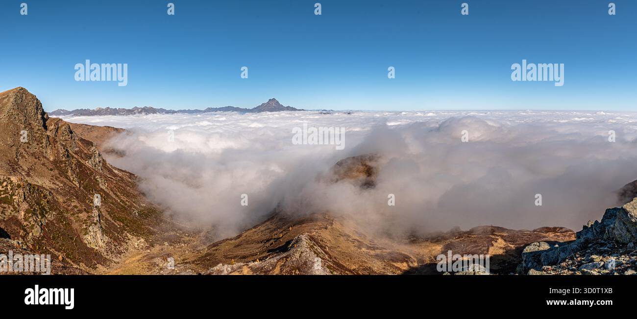 From the summit of Mount Tibert (Grana Valley – Cuneo) Monviso and the ...