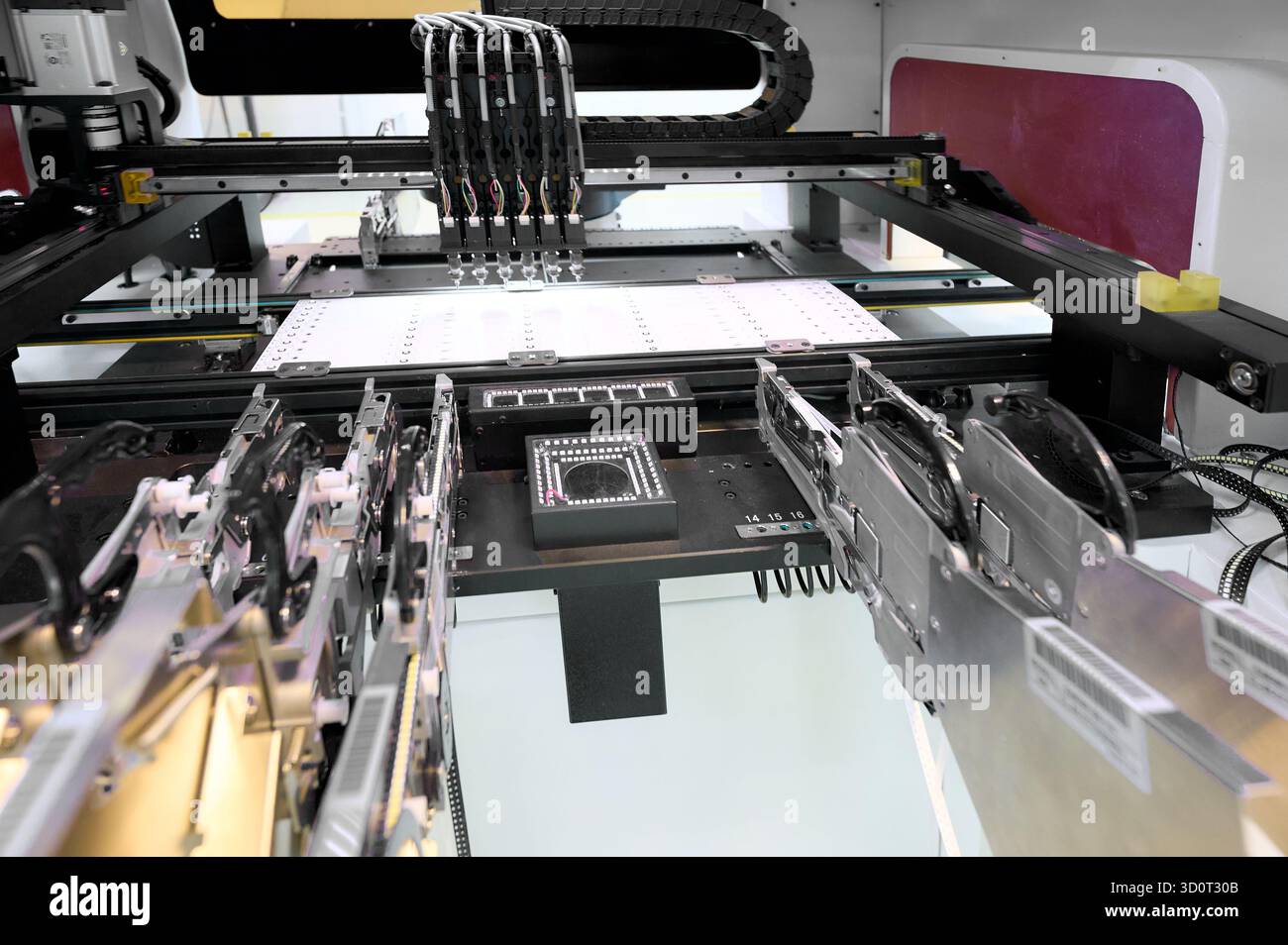 Efficient SMT placement machine in operation during assembly process ...