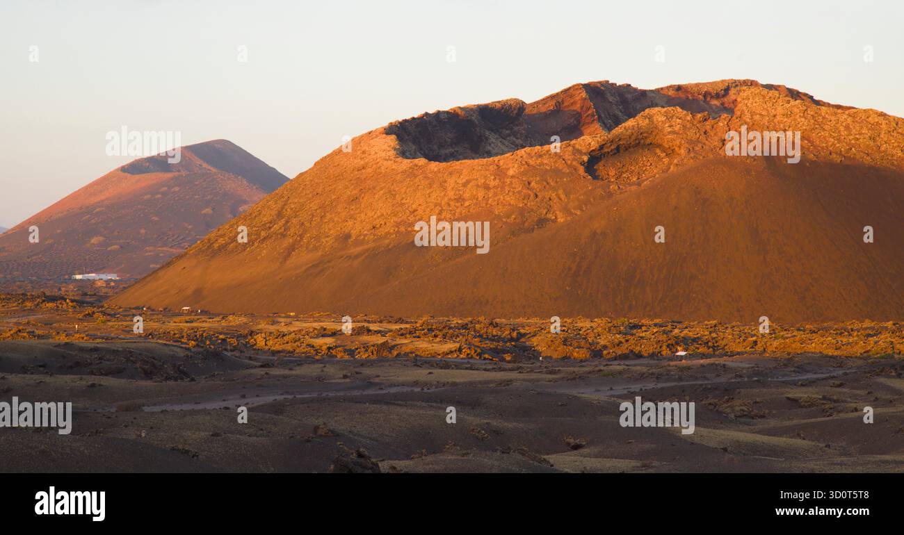 Spain, Canary Islands, Lanzarote, Volcan El Cuervo, landscape, scenery ...
