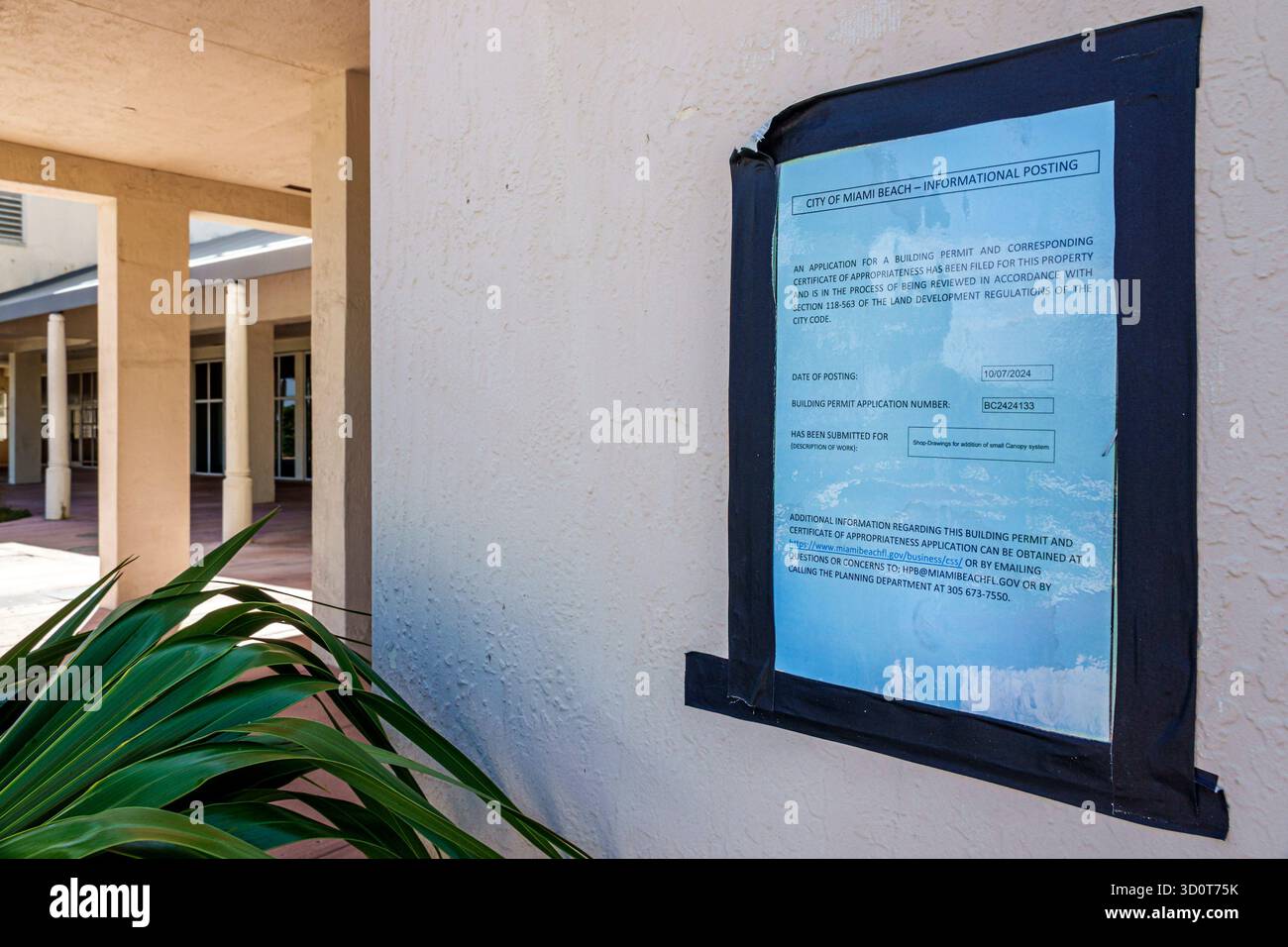 Building permit notice construction project hi-res stock photography ...