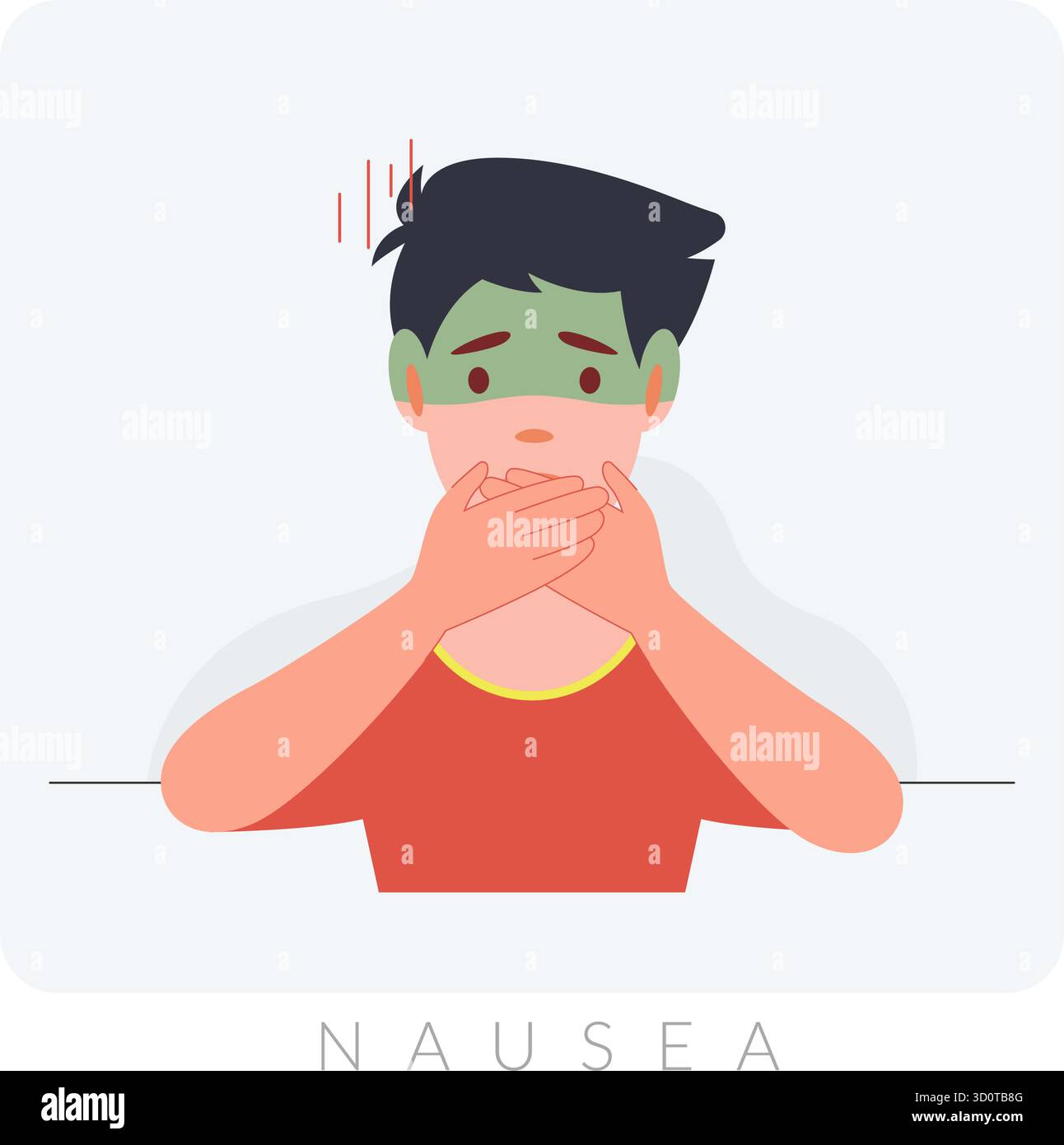 Unwell nausea Stock Vector Images - Alamy