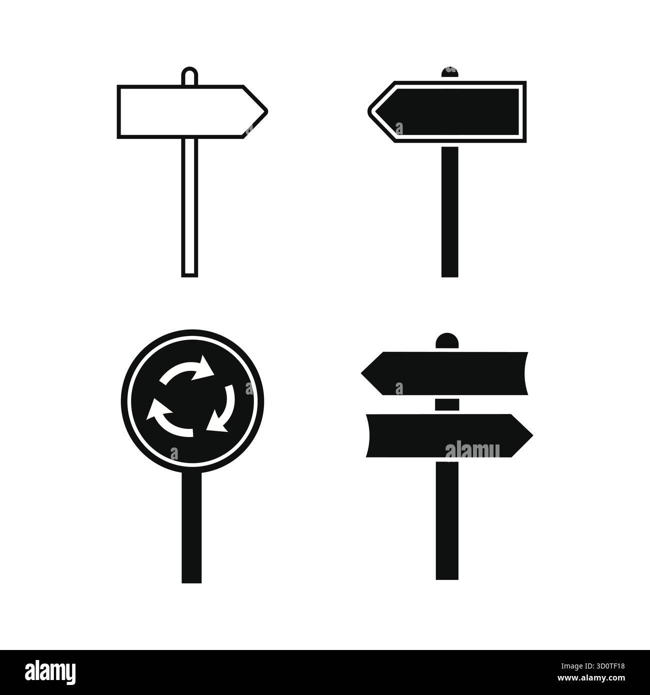 Traffic control mark Black and White Stock Photos & Images - Alamy