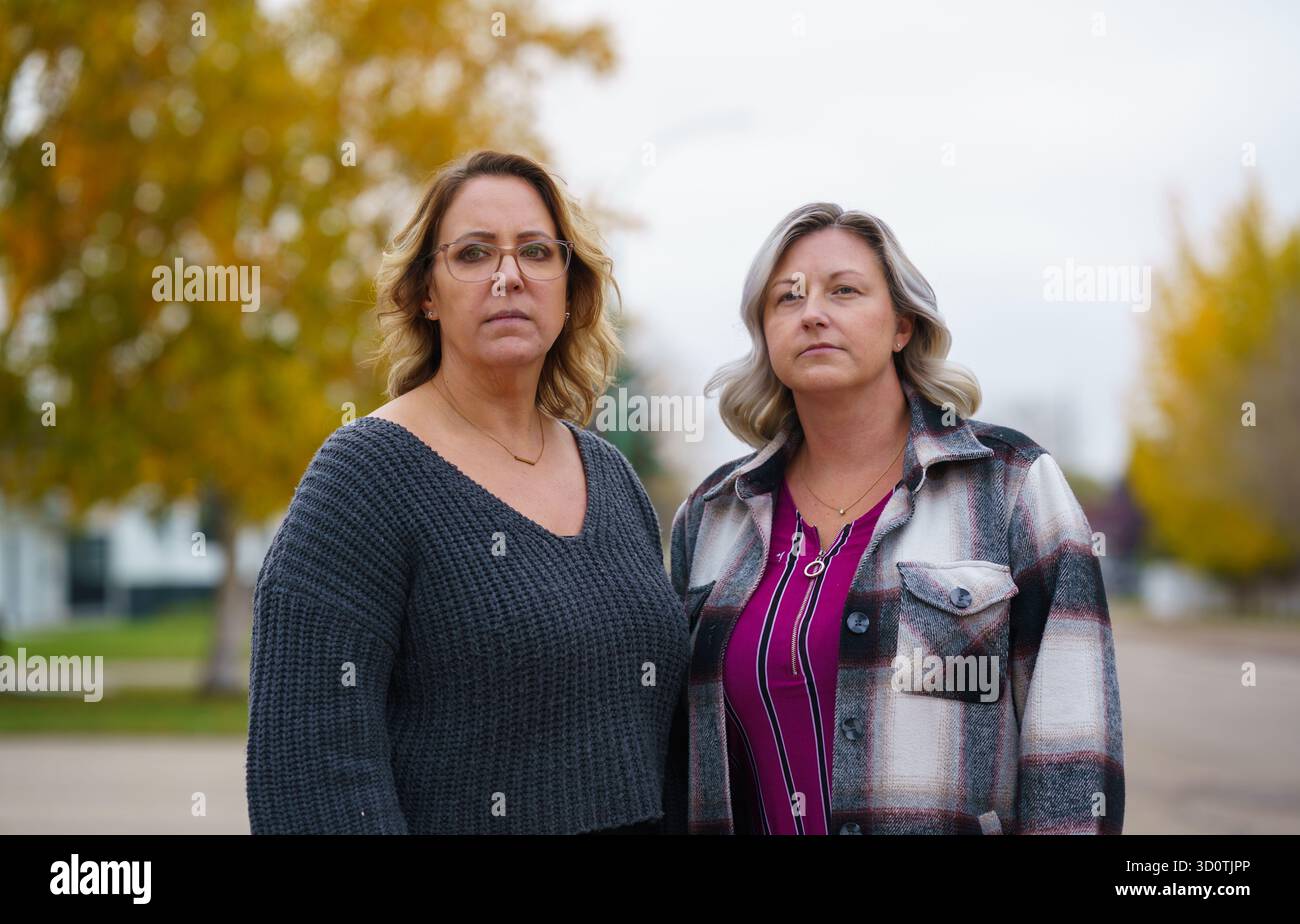Jaime Wawro, left, and Andrea Morrice, right, stand for a photograph in ...