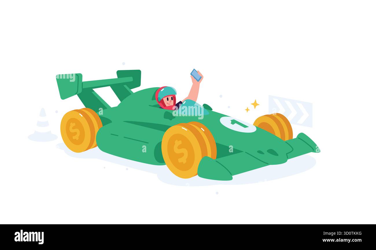 Man in motor racing Cut Out Stock Images & Pictures - Alamy