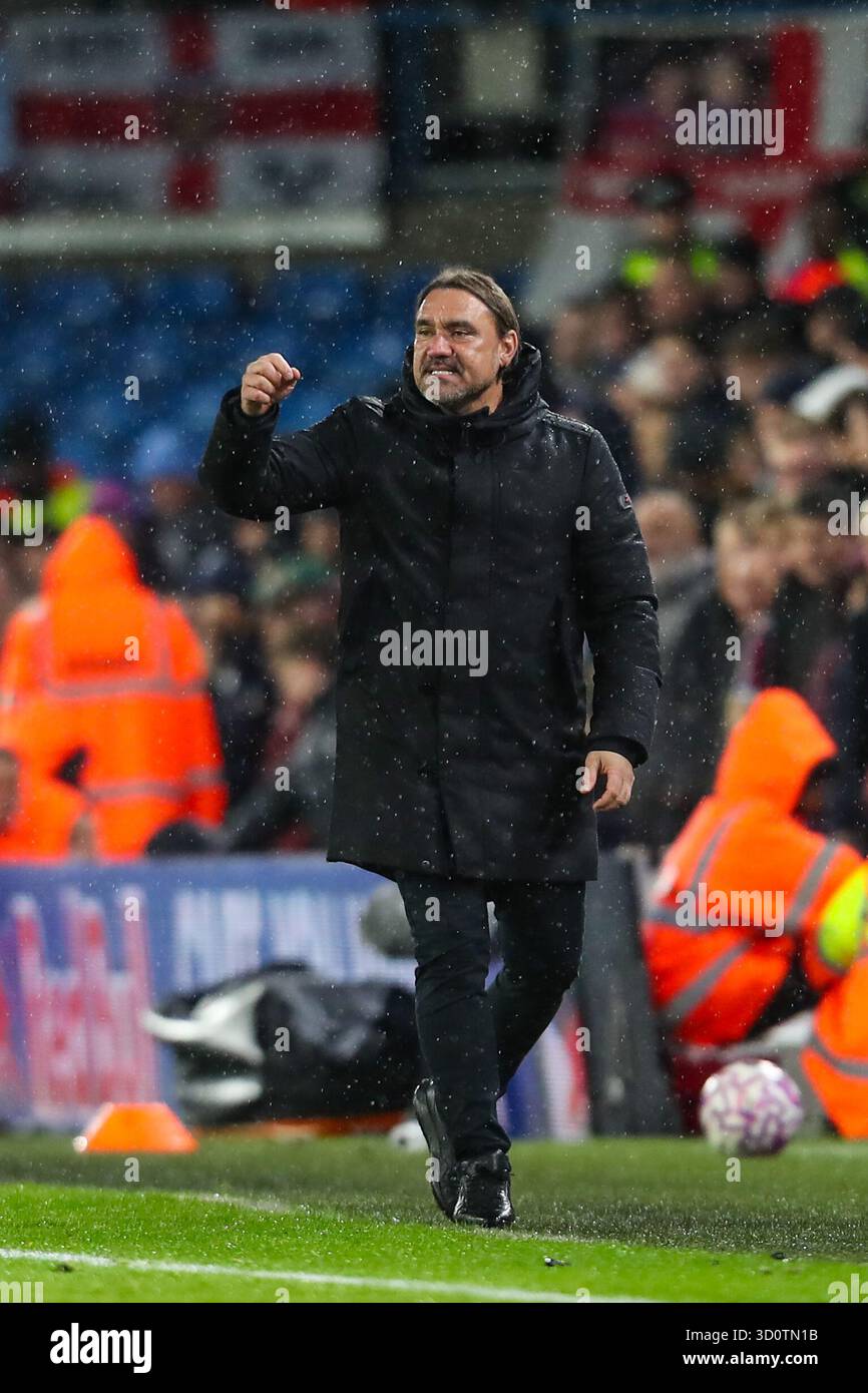 Daniel Farke Manager Of Leeds United gestures during the Leeds United v ...