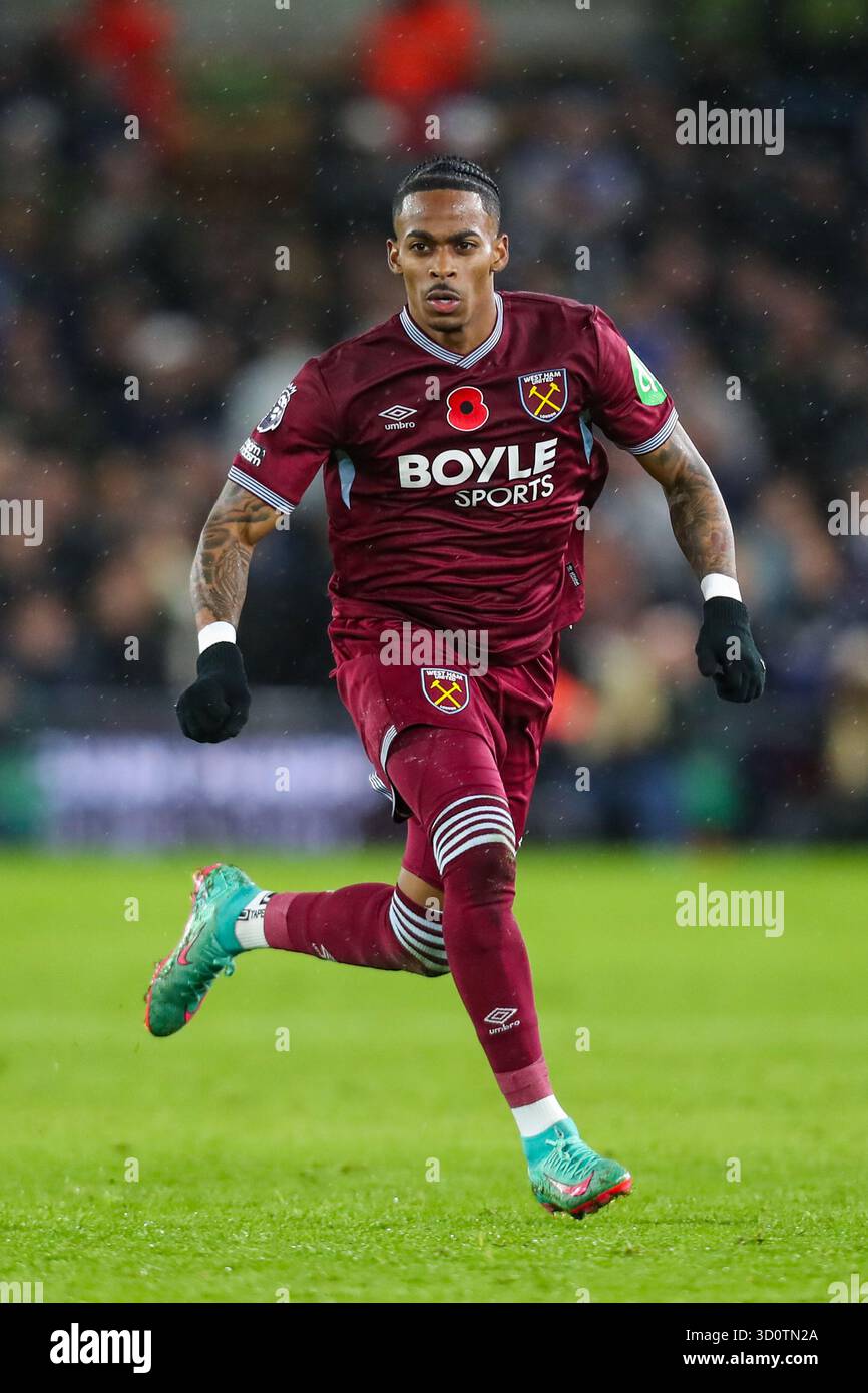Crysencio Summerville Of West Ham during the Leeds United v West Ham ...