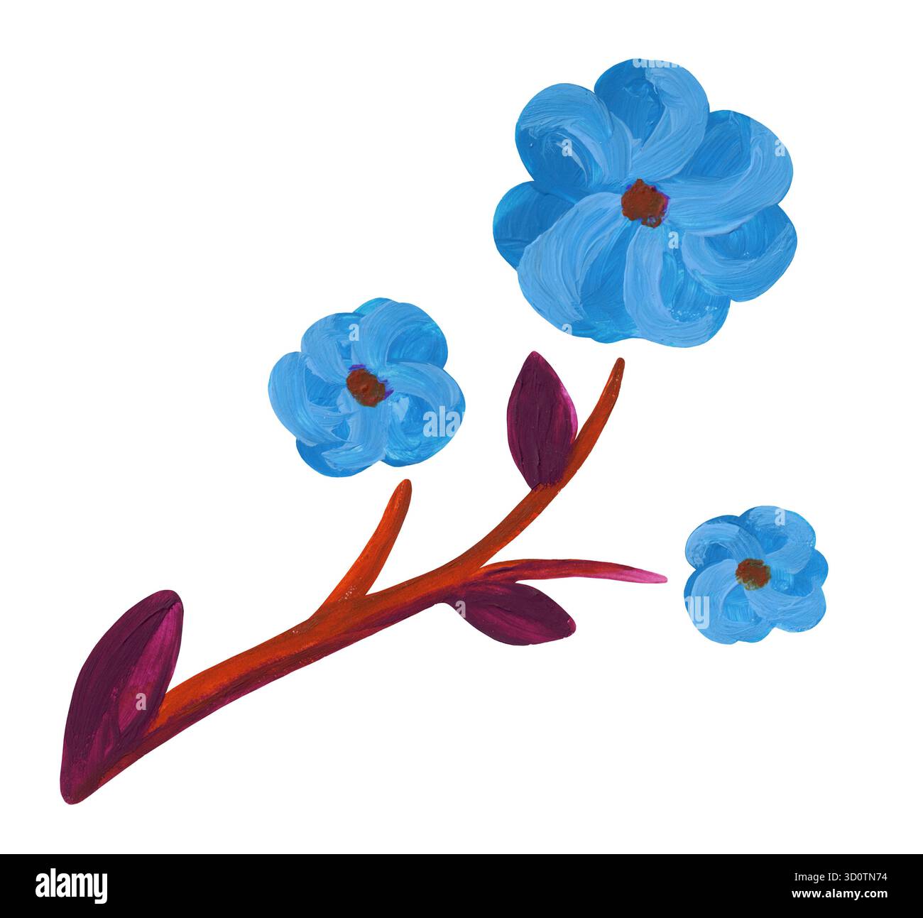 Floral flower branch cartoon Cut Out Stock Images & Pictures - Alamy