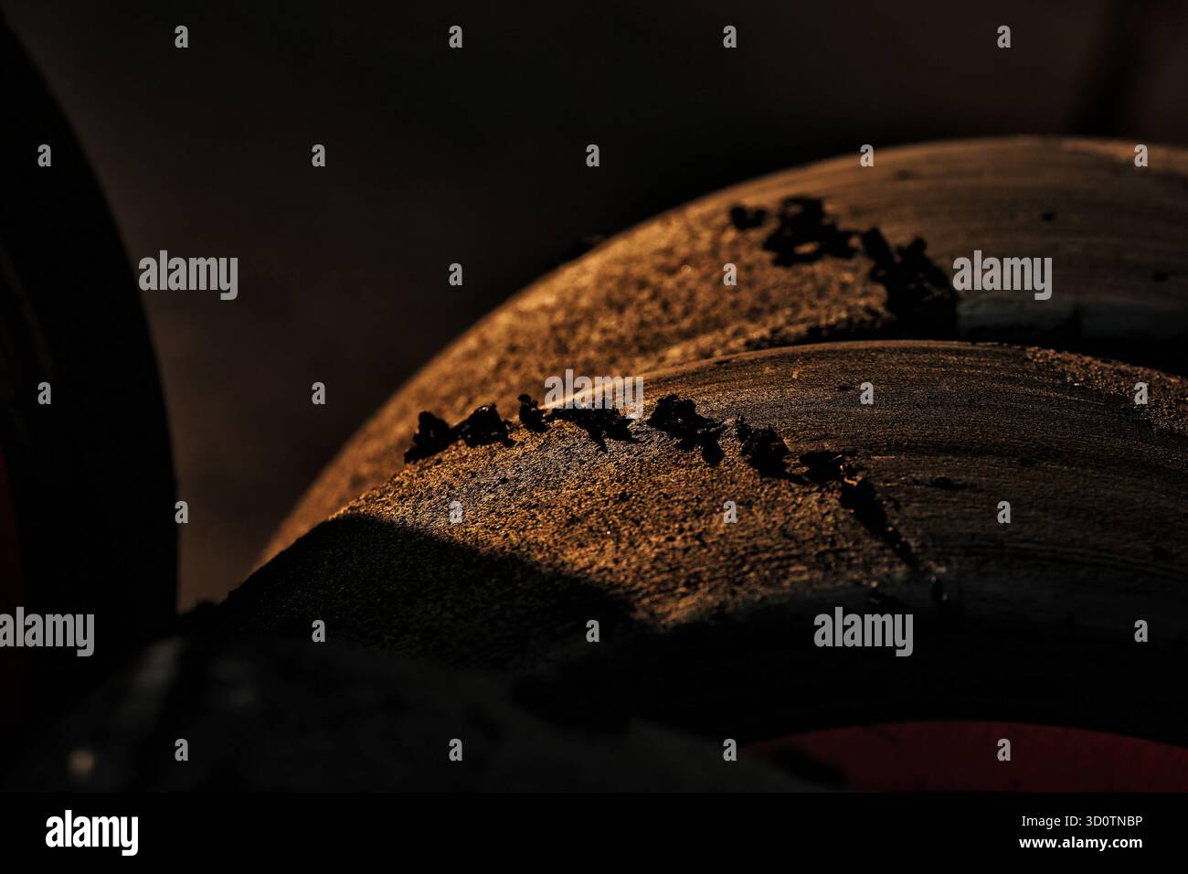 Marbles on worn Pirelli tyres. 24.10.2025. Formula 1 World Championship ...
