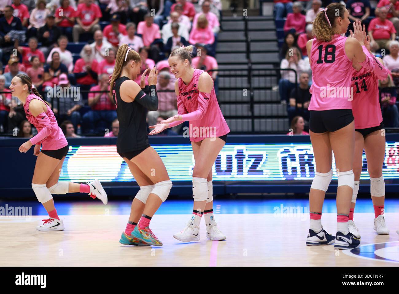 Penn State libero Gillian Grimes, left, and setter Addie Lyon, right ...