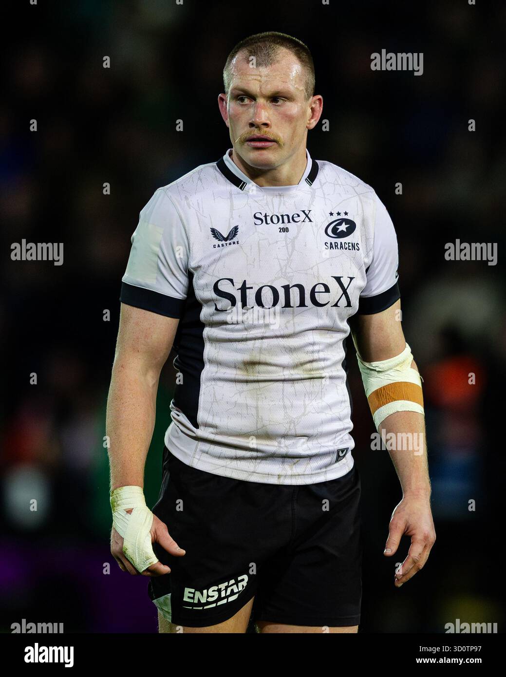 Northampton, England, UK, 24 October 2025. Nick Tompkins of Saracens ...