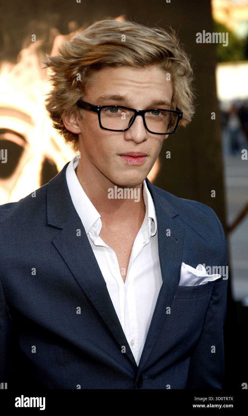 Cody Simpson at the Los Angeles premiere of 'The Hunger Games' held at ...