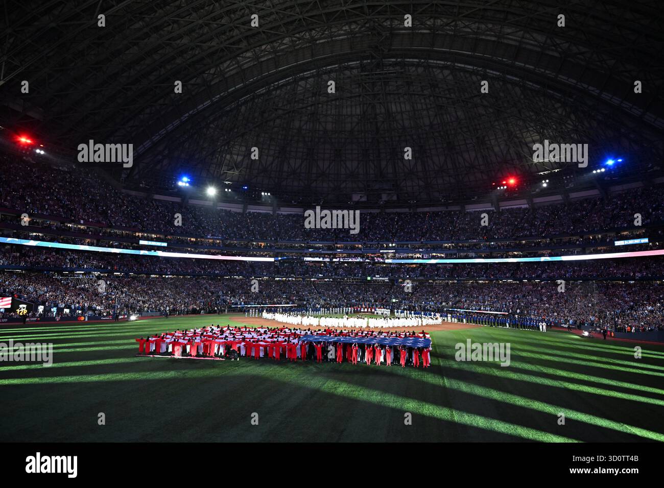 An opening ceremony takes place for Game One of the MLB World Series ...
