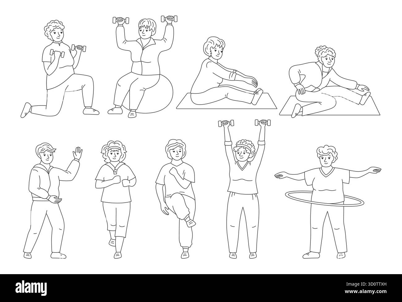 Active hobbies sports line Cut Out Stock Images & Pictures - Alamy