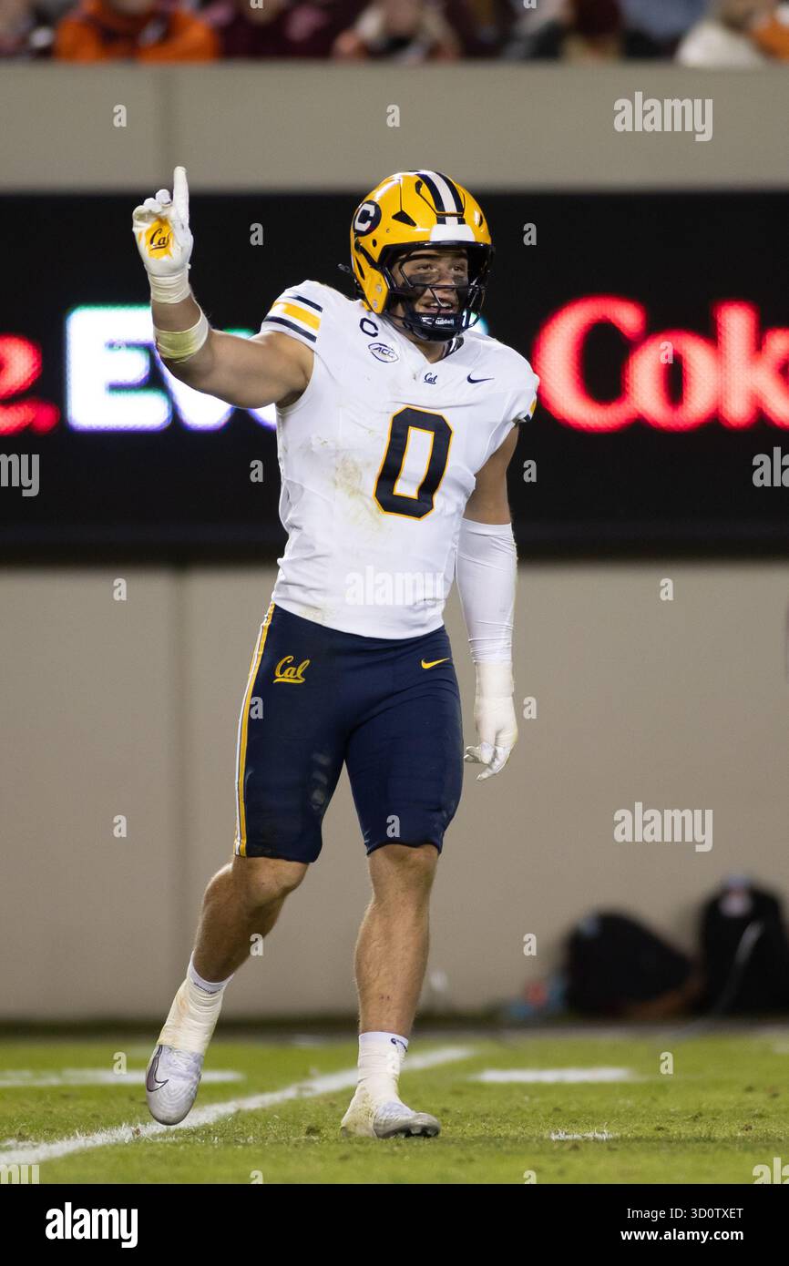 October 24, 2025: California Golden Bears linebacker Cade Uluave (0 ...