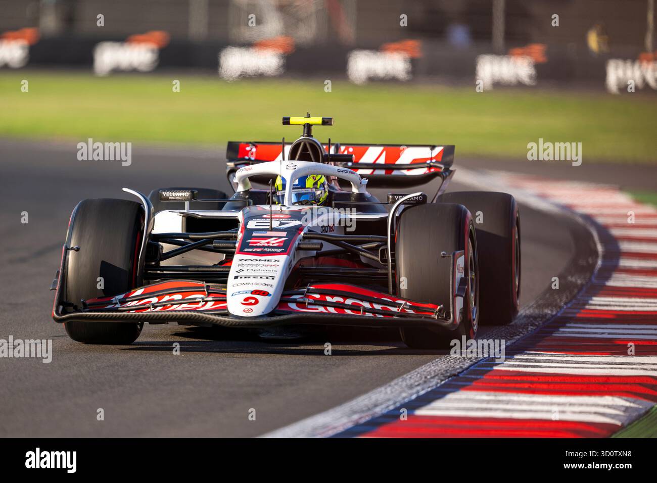 Oliver Bearman driving Haas VF-25 during second practice ahead of the ...