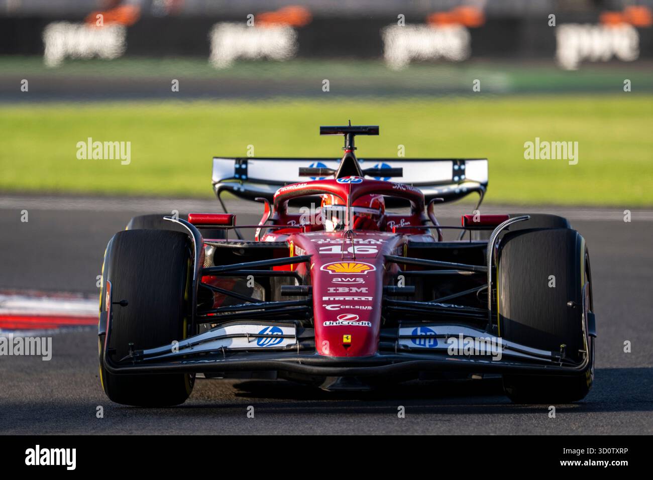Charles Leclerc driving Ferrari SF-25 during second practice ahead of ...