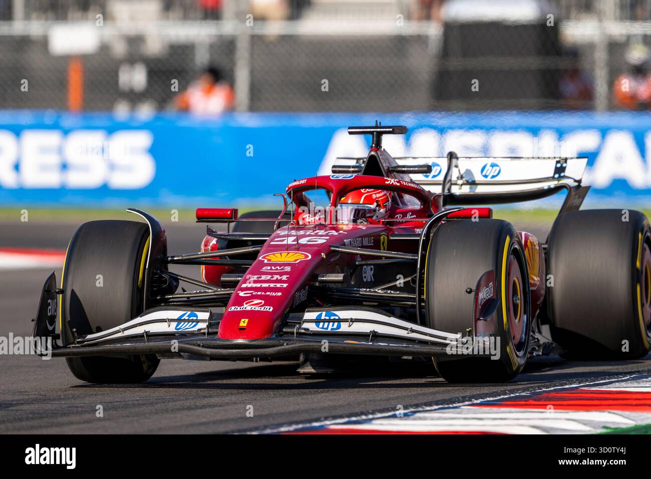 Charles Leclerc driving Ferrari SF-25 during second practice ahead of ...