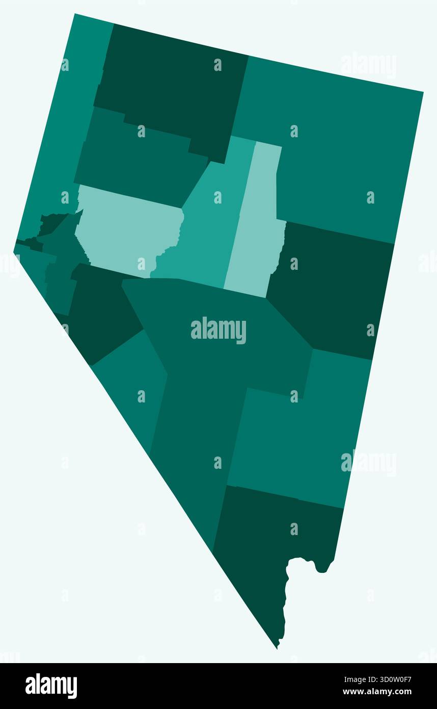 Map of Nevada with counties. Just a simple state border map with county ...