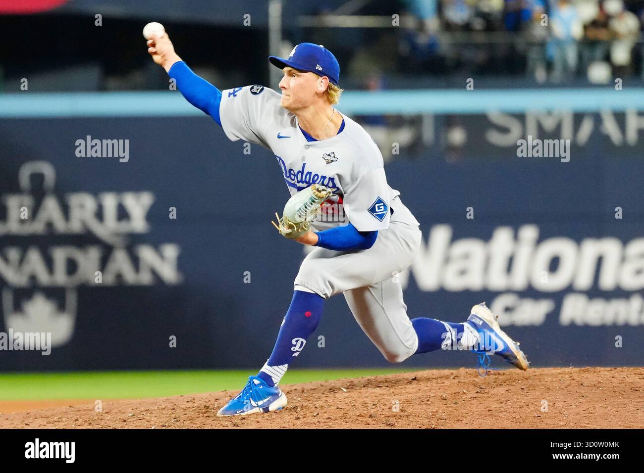 Los Angeles Dodgers pitcher Emmet Sheehan delivers against the Toronto ...