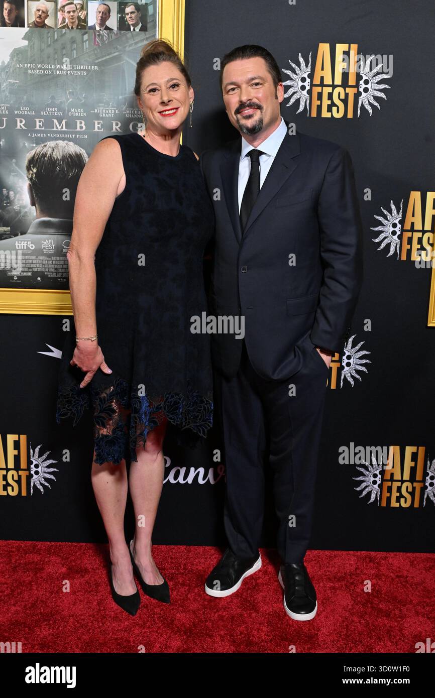 Amber Vanderbilt and James Vanderbilt arriving to AFI Fest 2025 ...