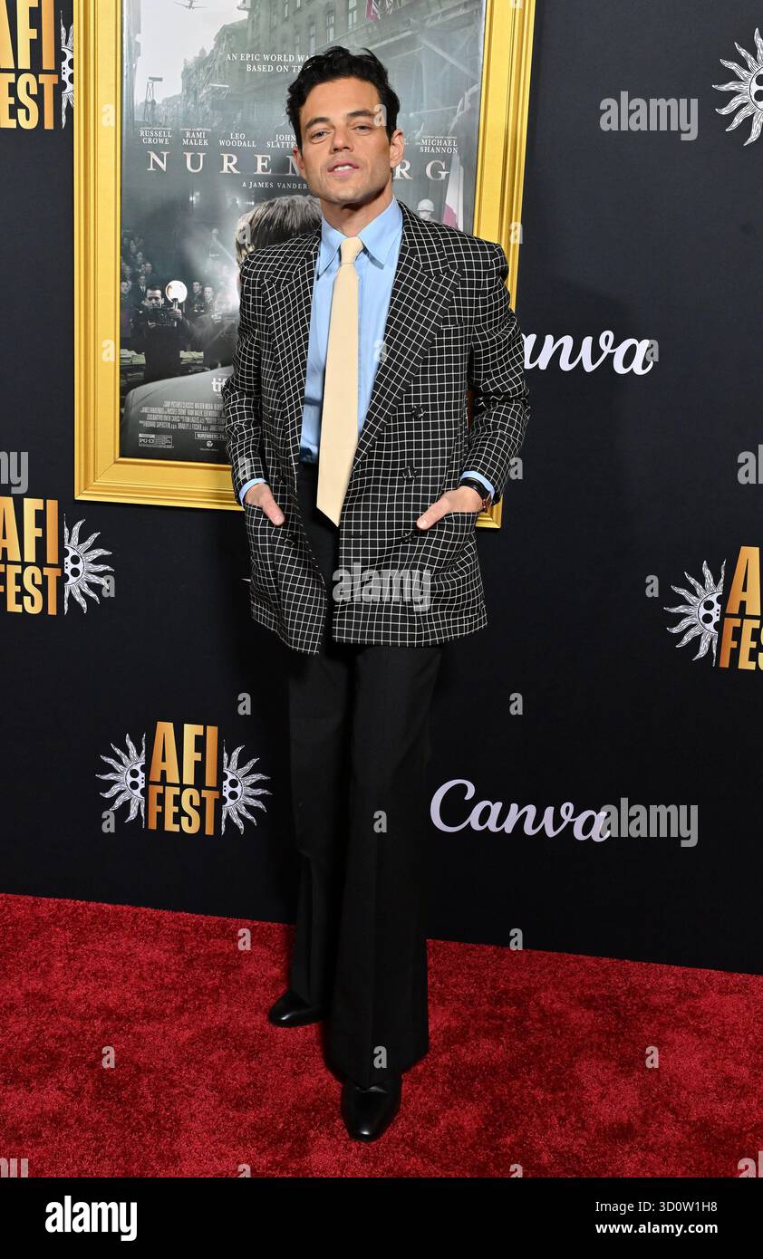 Rami Malek arriving to AFI Fest 2025 “Nuremberg” premiere screening ...