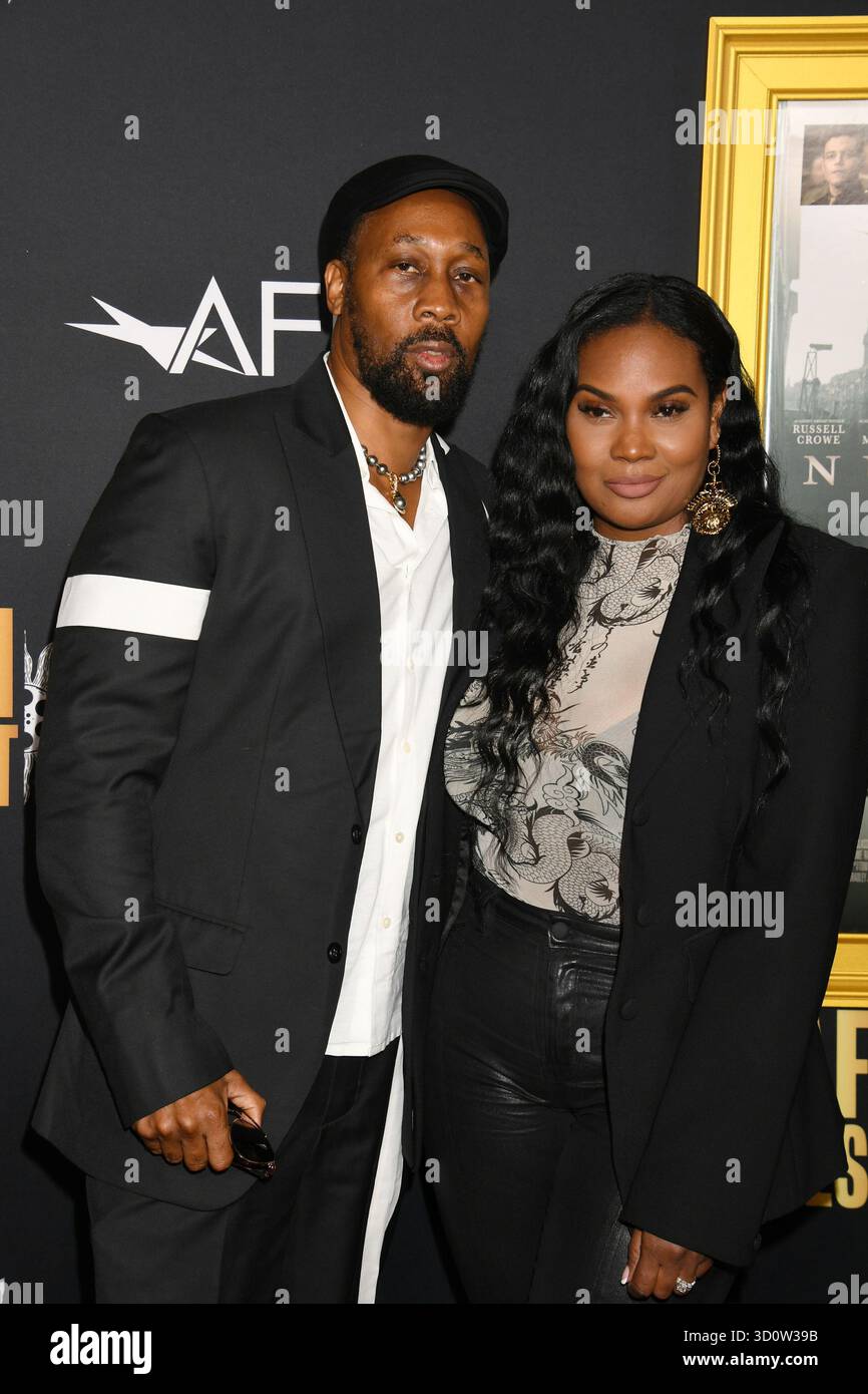 LOS ANGELES, CA - OCTOBER 24: RZA and Talani Rabb at the AFI Fest 2025 ...