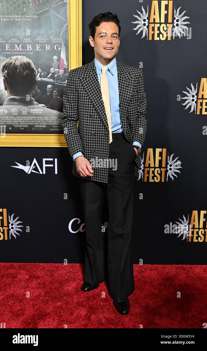 Rami Malek arriving to AFI Fest 2025 “Nuremberg” premiere screening ...