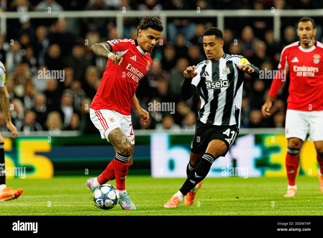 Richard Rios and Jacob Ramsey seen during Champions League league phase ...