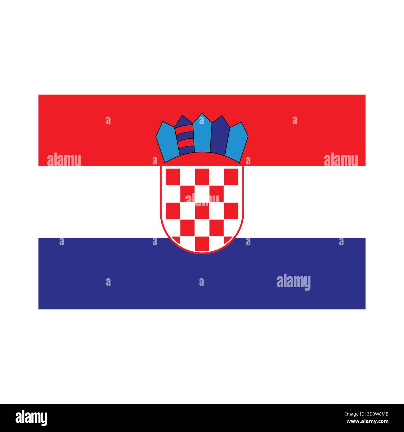Croatian flag representing country Stock Vector Images - Alamy