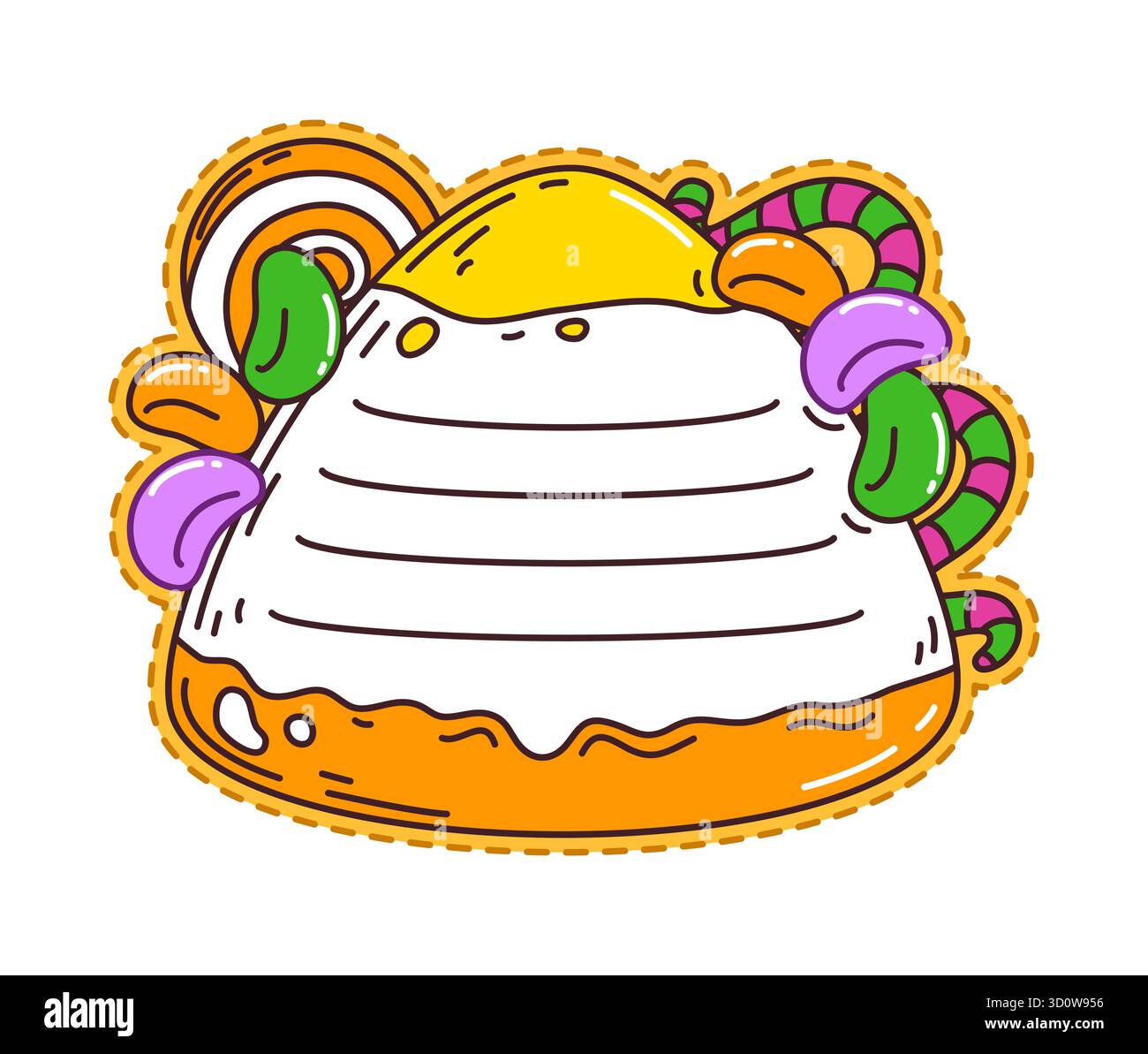 Jelly worm cartoon halloween Stock Vector Images - Alamy