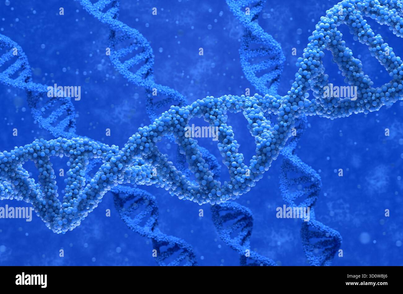 DNA molecule with the double polynucleotide spiral - isometric view 3d ...