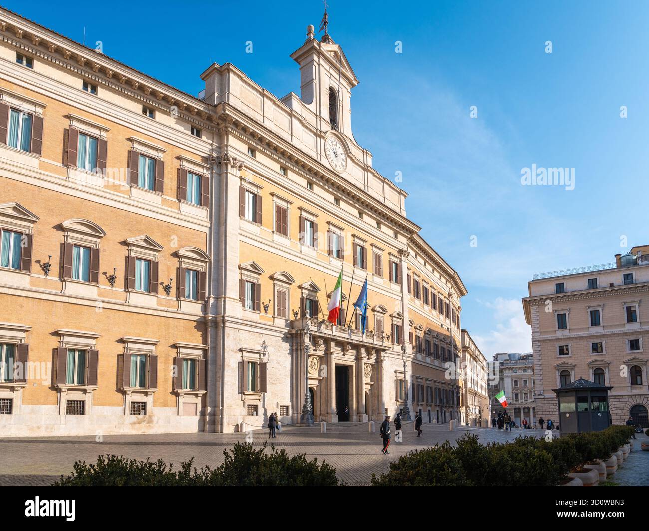 Palazzo Montecitorio, historic seat of the Italian Parliament in Rome ...