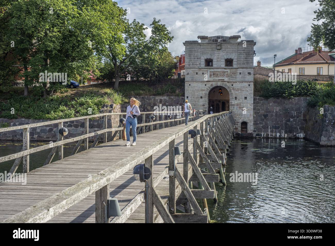 Vaesterport, the main gate in the old medieval defensive wall around ...
