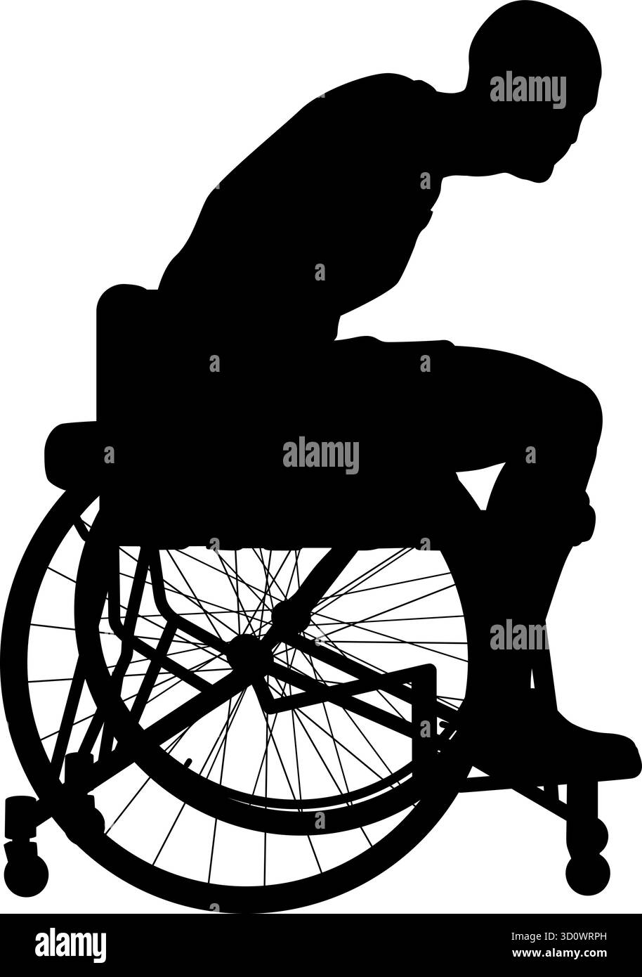 Silhouette man leaning forward hi-res stock photography and images - Alamy