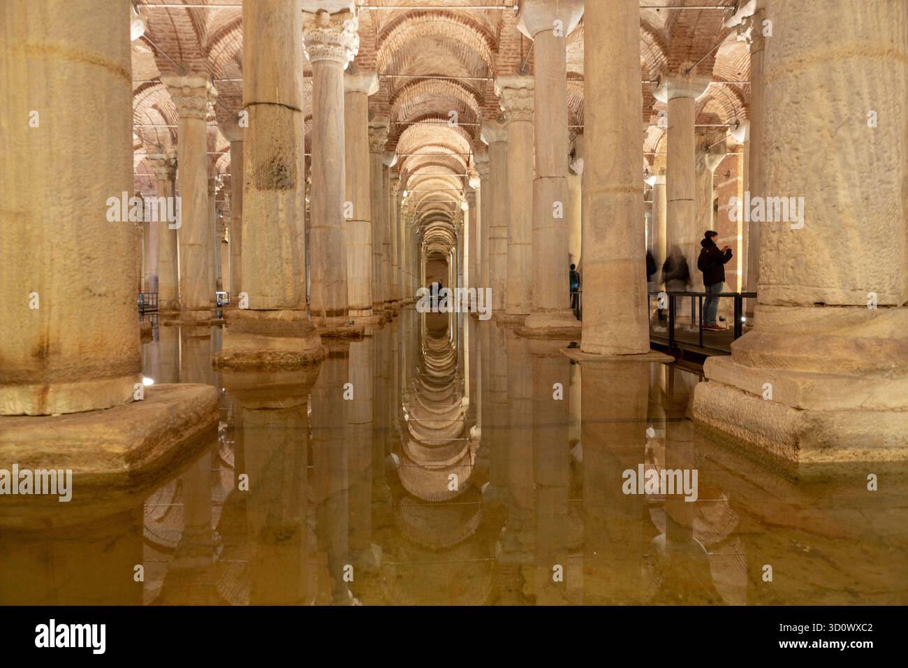 The Basilica Cistern, built in the 6th century during the reign of ...