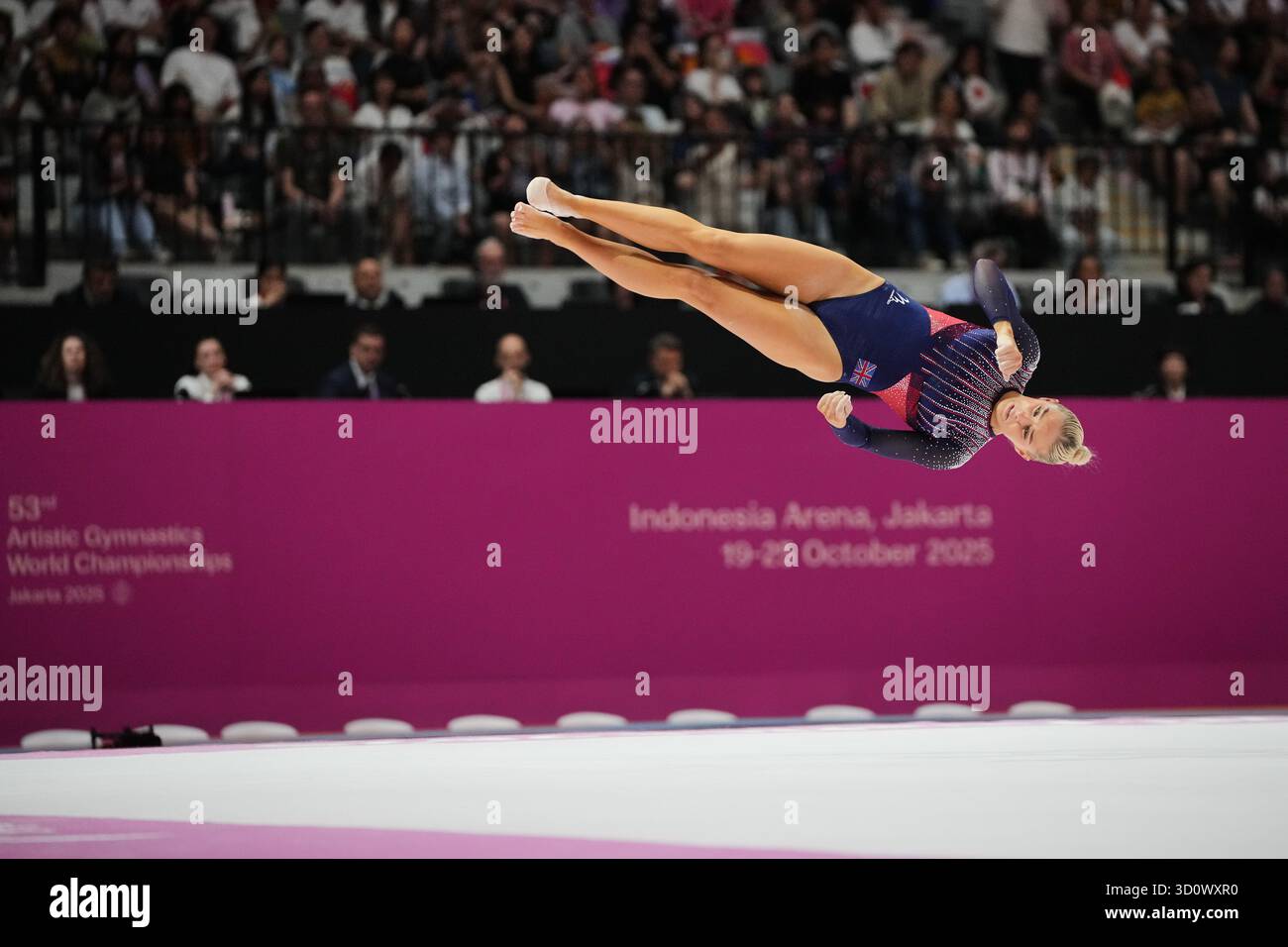 Ruby Evans of Britain competes in the women's floor exercise final ...