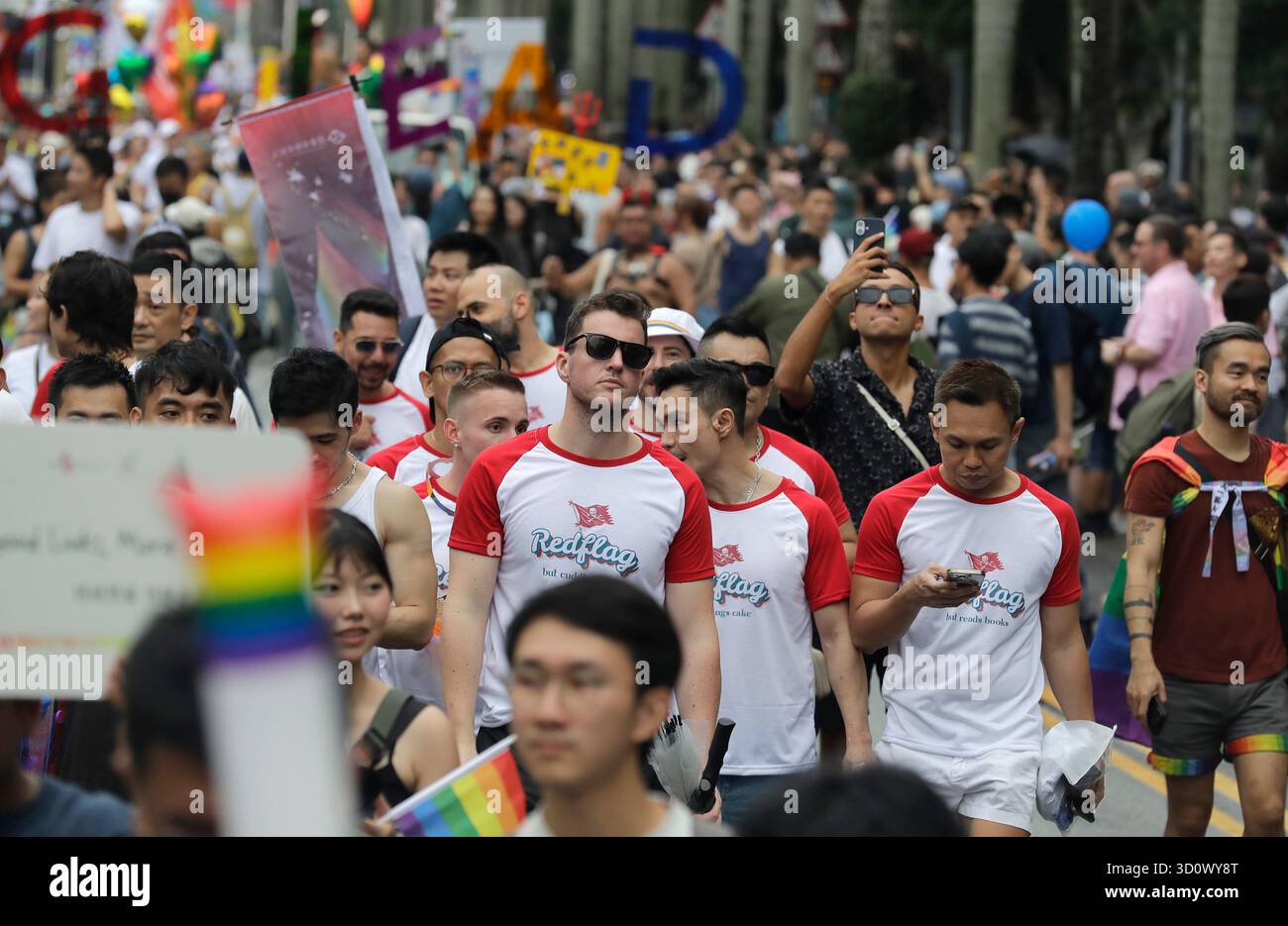 Participants attend the annual Taiwan LGBT Pride parade in Taipei ...