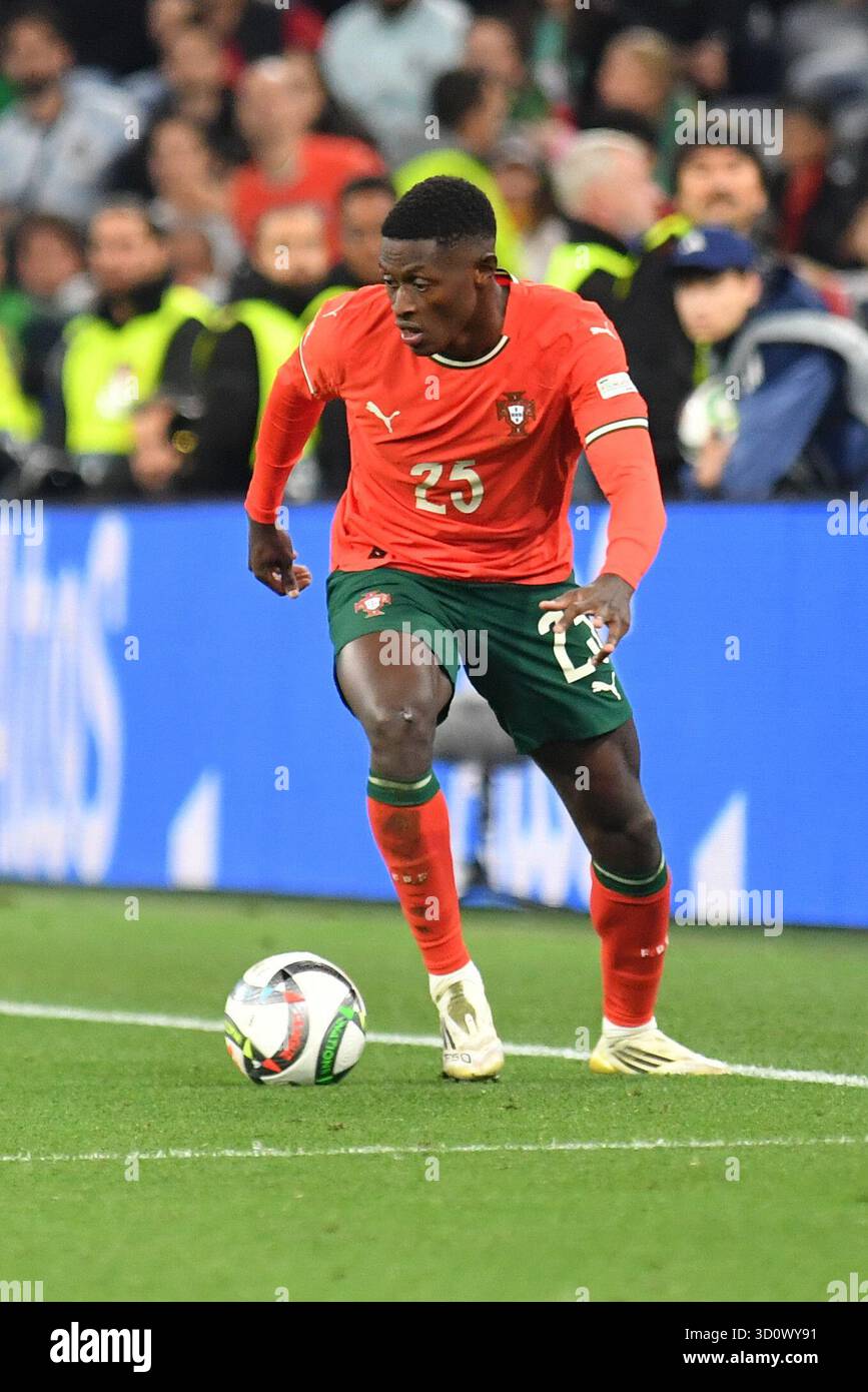 MUNICH, GERMANY - JUNE 8: Nuno Mendes of Portugal during the UEFA ...