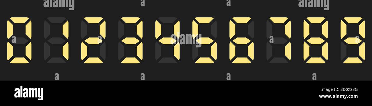 LED digital board Electronic style. Display information set scoreboard ...