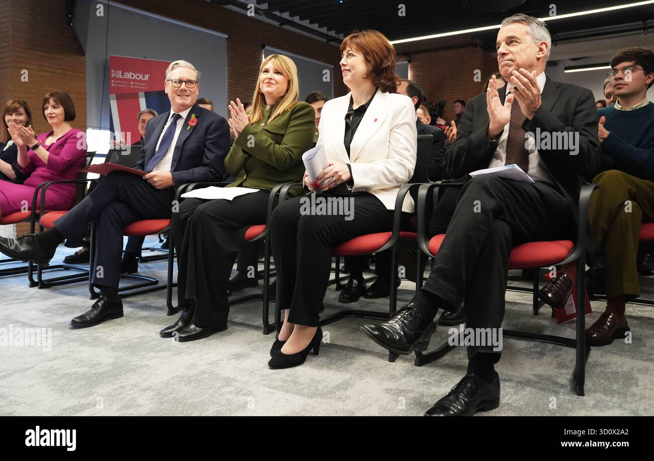 Lucy Powell (second right) is announced as the new Deputy Leader of the ...