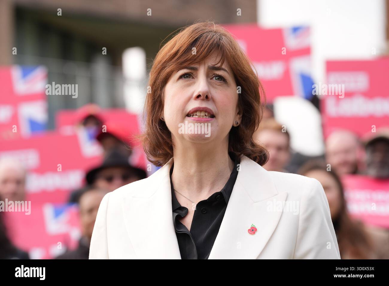 Newly elected Deputy Leader of the Labour Party Lucy Powell speaking to ...