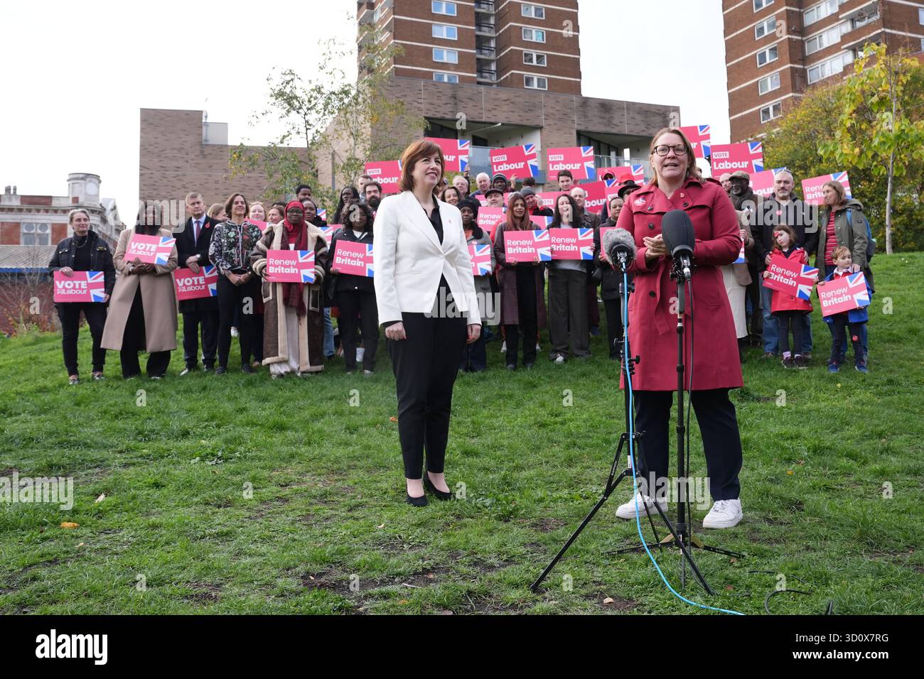 Newly elected Deputy Leader of the Labour Party Lucy Powell and Labour ...