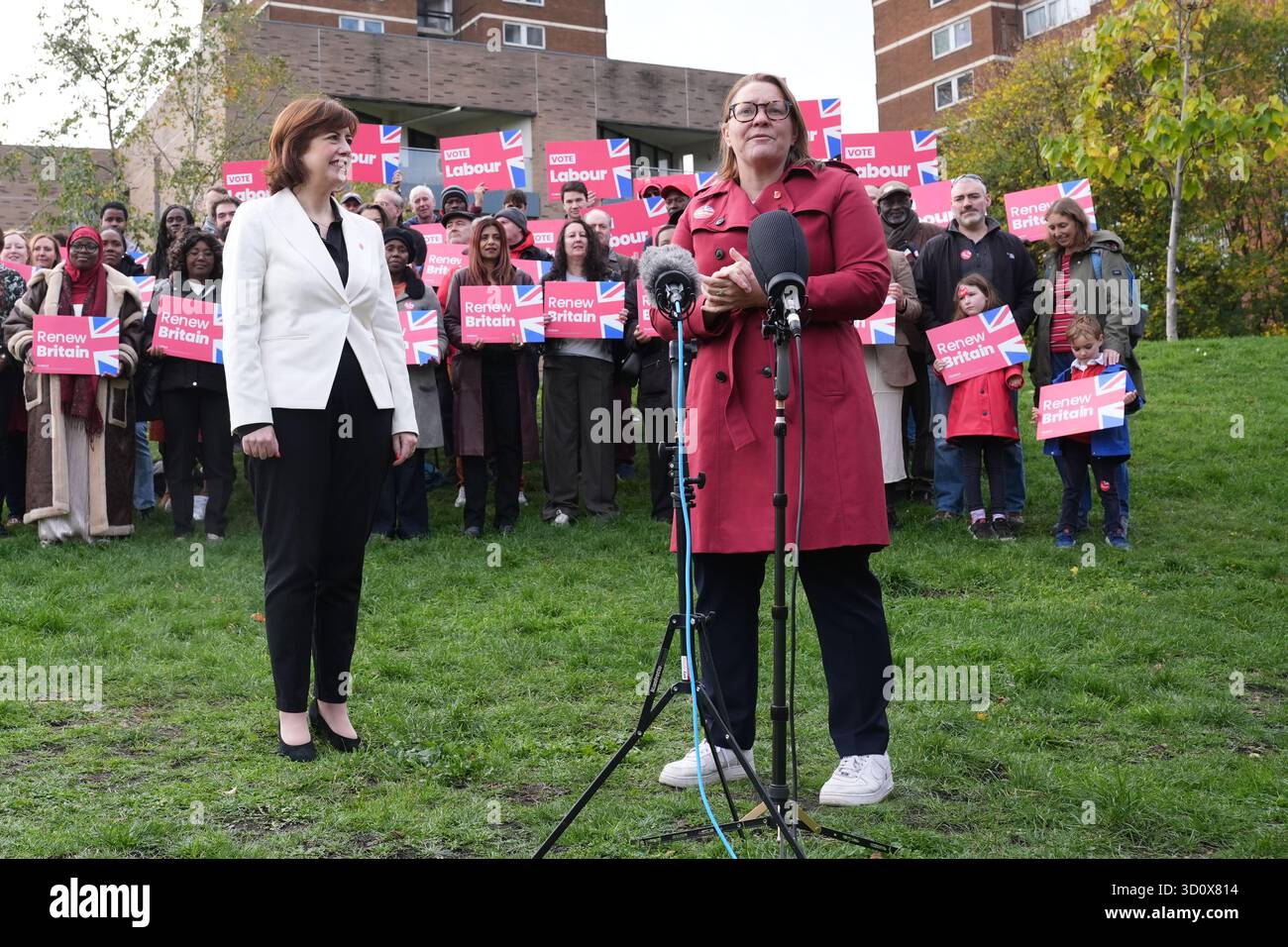 Newly elected Deputy Leader of the Labour Party Lucy Powell and Labour ...