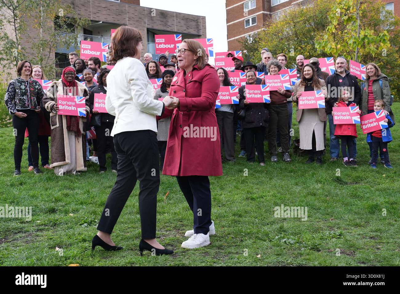 Newly elected Deputy Leader of the Labour Party Lucy Powell speaking to ...