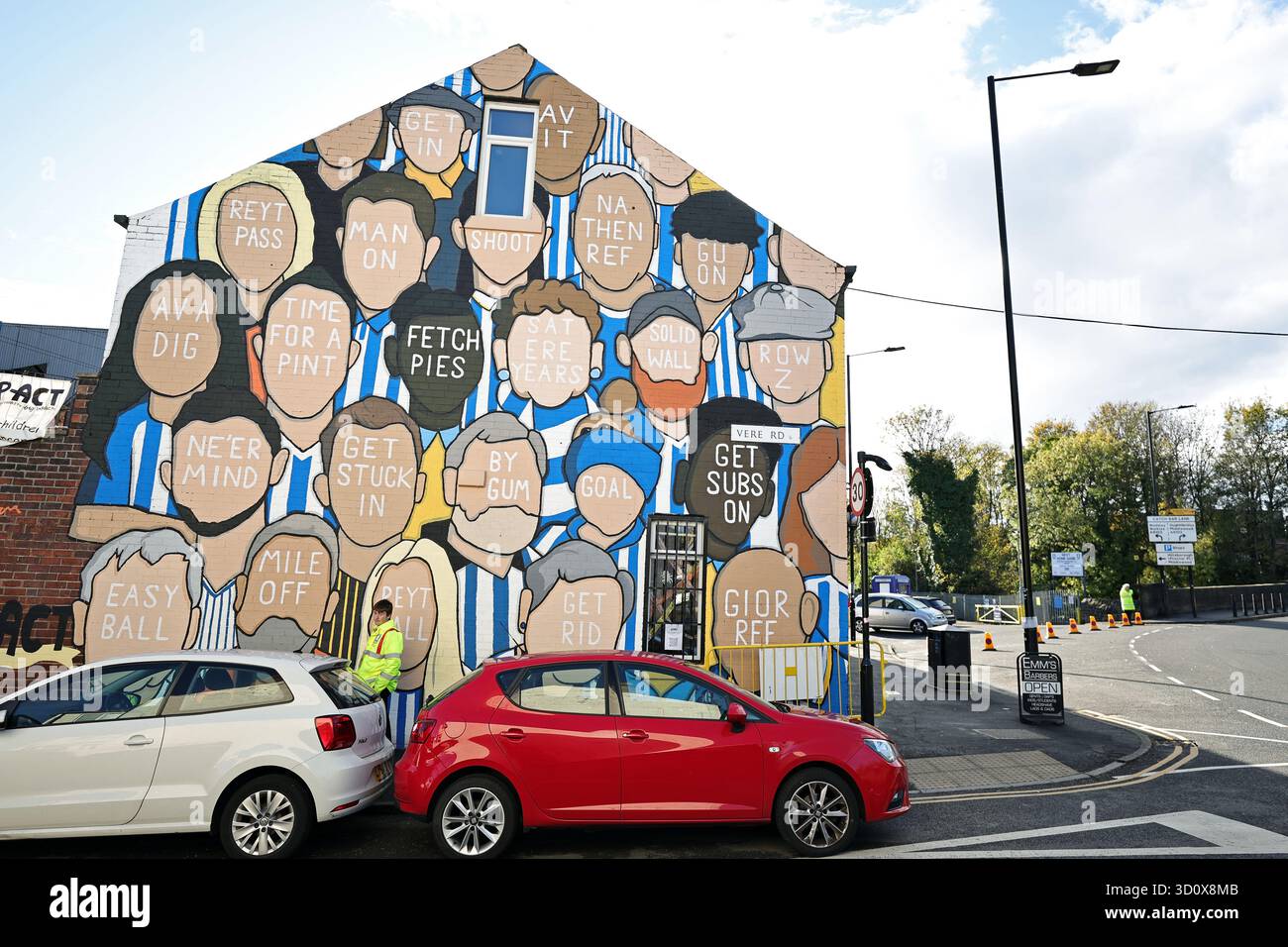 A general view of a mural created by artist Luke Horton of Sheffield ...